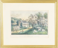 Currier & Ives; C0170, American Homestead Spring, 18 inch.