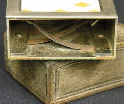 Gambling; Faro, Dealer's Card Box, Leather Case.