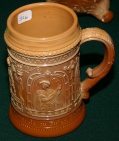 Greentown Glass; Serenade, Chocolate, Mug.