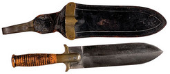 Knife; Springfield Armory, Model 1880, Hunting, Sheath.