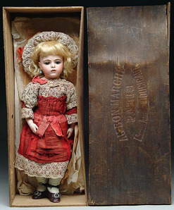 Bisque Doll; Bru Jne Bebe 6, Brown Paperweight Eyes, Open/Closed Mouth ...