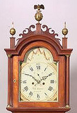 Tall Case Clock; Massachusetts, Federal, Cherry, Osgood (John), Arched ...