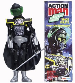 Action Figure; Captain Zargon Space Pirate, Palitoy, Accessories, Box ...