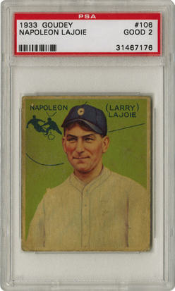 Baseball; Card, Goudey, 1933, Lajoie (Napoleon), #106.
