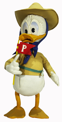 Character Doll; Donald Duck, Lenci, Stuffed, Boy Scout, 30 inch.