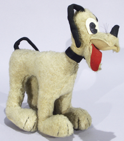 Character Doll; Pluto, Plush, Straw Filled, 12 inch.