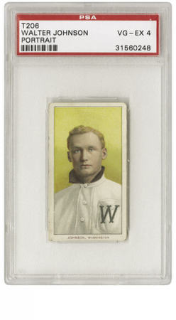 Baseball; Card, T206, Piedmont, 1909-11, Johnson (Walter), Washington ...