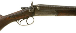 Shotgun; Manhattan Arms, 16 Gauge, Hammer, Double Damascus.