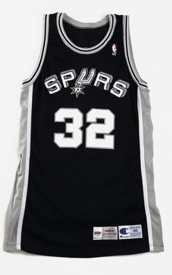Basketball; Jersey, Elliott (Sean), game worn, Black, San Antonio Spurs ...