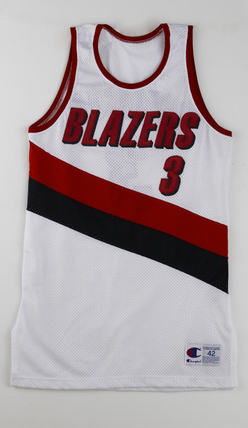 Basketball; Jersey, Robinson (Clifford), game worn, White, Portland ...