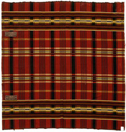 Blanket; Ohio Blanket Mills, Plaid Field & End Borders, Machine-Woven ...