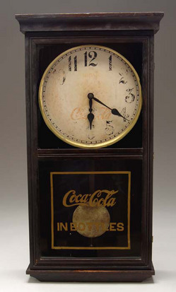 Advertising Clock; Coca-Cola, Gilbert, Regulator, 31 inch.