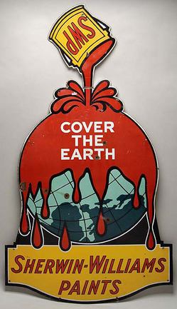 Shop & Trade; Sherwin Williams Paints, Sign, Cover the Earth, Porcelain ...