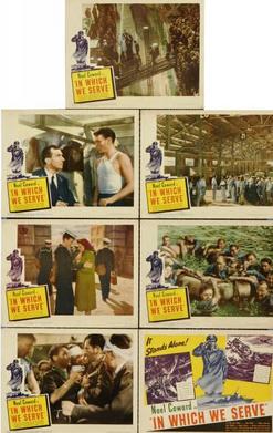 Poster; Movie, Lobby Card (7), 1942, In Which We Serve, 14 inch.