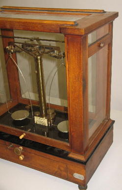 Scale; Analytical Balance, Becker (Christian), Walnut, 18 inch.