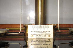 Scale; Analytical Balance, Becker (Christian), Walnut, 18 inch.