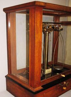 Scale; Analytical Balance, Becker (Christian), Walnut, 18 inch.