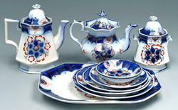 Gaudy Welsh; Pinwheel Pattern, 41 Pieces.