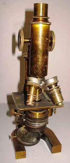 Microscope; Reichert (C), Brass, Case, German.