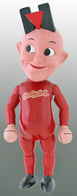 Character Doll; Hotpoint Man, Cameo Doll Co, Jointed, Composition, 16 inch.
