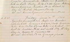 Historical Document; Stillwater Prison Log Book, Younger Gang, 1883.