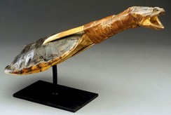 Ceremonial; Iroquois, Rattle, Turtle Shell, 17 inch.