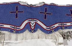 Clothing; Sioux, Dress, Tanned Hide, Beaded Yoke, Crosses & Geometric ...
