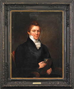 American School; Oil on Canvas Painting, Portrait of Matthew Newkirk.