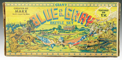 Toy Soldier; Marx, Playset, Giant Blue & Gray Battle Set.