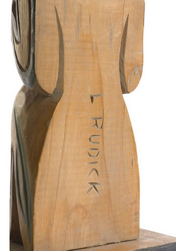 Carving; Northwest Coast, Rudnick (Larry), Potlatch Figure, 16 inch.