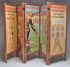 Advertising-Fishing; Winchester, Sign, Fishing Tackle, 5-Panel Display ...
