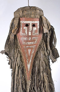Mask; Amazonian, Wayana-Aparai, Tamoco Grass, 55 inch.