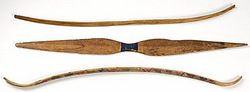 Bows (3); Native American, Wood, 36 inch.