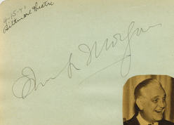 Signature; Morgan (Frank), 1940, Autograph Album Page, + Tom Mix Autograph.