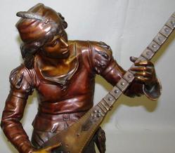 Bronze Sculpture; Boisseau (Emile Andre), Italian Renaissance Lute ...