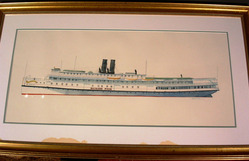 Cryan, Steven; Watercolor Painting, signed, Boat Richard Peck, 41 inch.