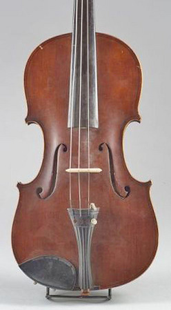 Strings; Violin, German, Koschat Label, 2-Piece Back, ca 1900, Case.