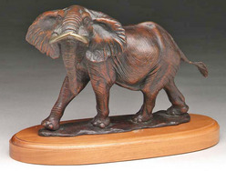 Bronze Sculpture; Schaefer (David), signed 1985, Elephant, 10 inch.