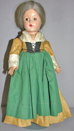 Composition Doll; Effanbee, Historical Replica, Puritan Lady (Ann ...