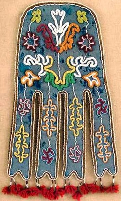 Bag; Tlingit, Octopus, Beaded Cloth, 22 inch.