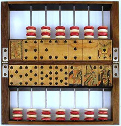 Gambling; Faro, Table Mat, Case Counter, Ball & Brother, 40 inch.