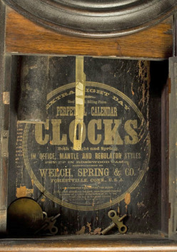 Regulator Clock; Welch, No 2, Calendar, Rosewood, 30 inch.
