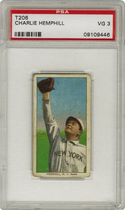 Baseball; Card, T206, Sweet Caporal, 1909-11, Hemphill (Charlie), New ...