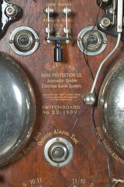 Mechanical Device; American Bank Protection Co, Bank Alarm, Mahogany ...