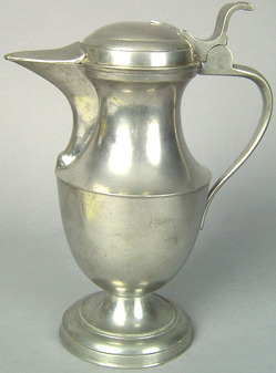 Pewter; German, Flagon, Communion, Block Zinn Touch, 12 inch.