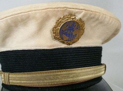 Hat; Pilot, Pan Am Airlines (2), White, Black Visor, Badge.