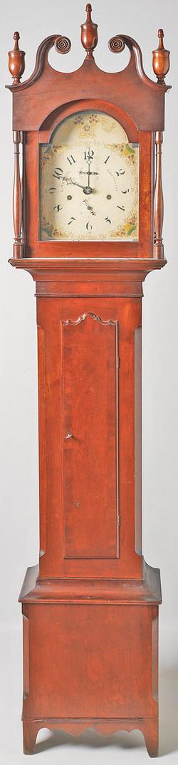Tall Case Clock; Ohio/Kentucky, Warner (Elijah), Luman Watson Movement, Cherry & Poplar, Broken ...