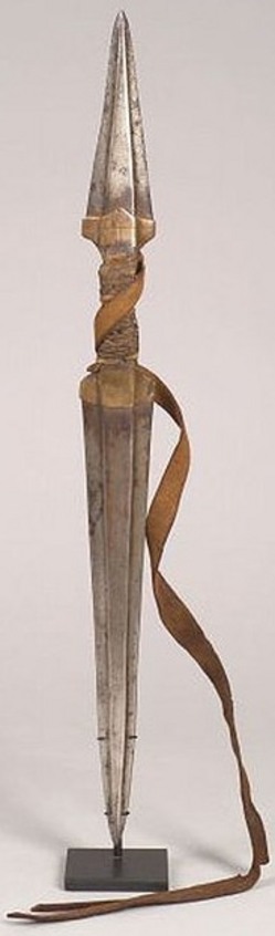 Knife; Tlingit, Dagger, Double Blade, 24 inch.