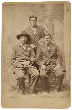 Cabinet Card Photograph; Red Tomahawk & Other Sioux Police.