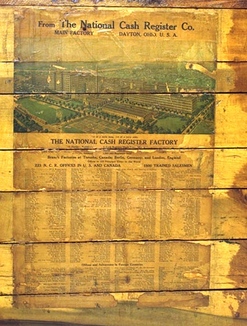 Crate; National Cash Register, Slant Front, NCR Labels, 31 inch.